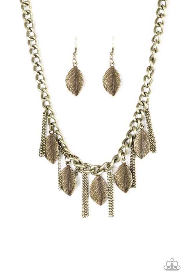Paparazzi Serenely Sequoia - Necklace Brass Box 23 – Cynthia’s Dazzling $5 Bling